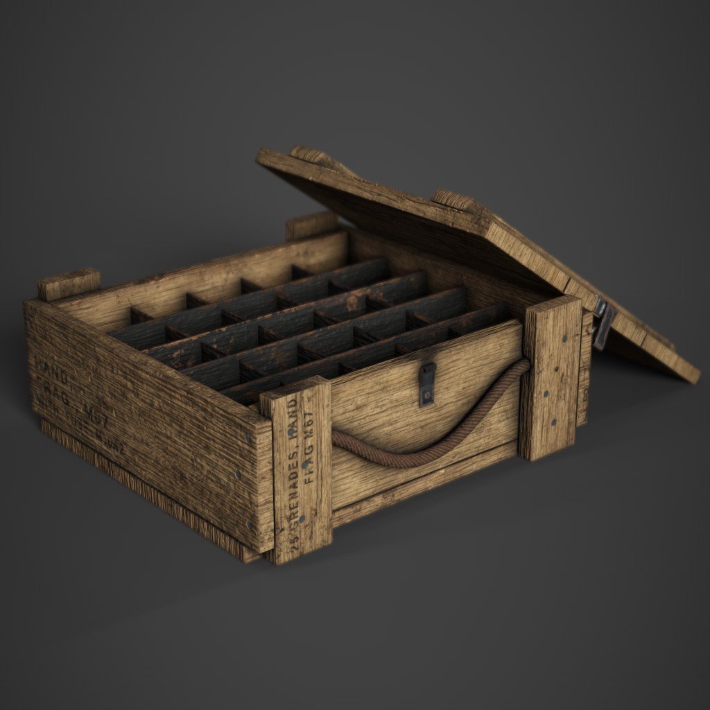 M67 Grenade Crate 3D Model in Shipping Containers 3DExport