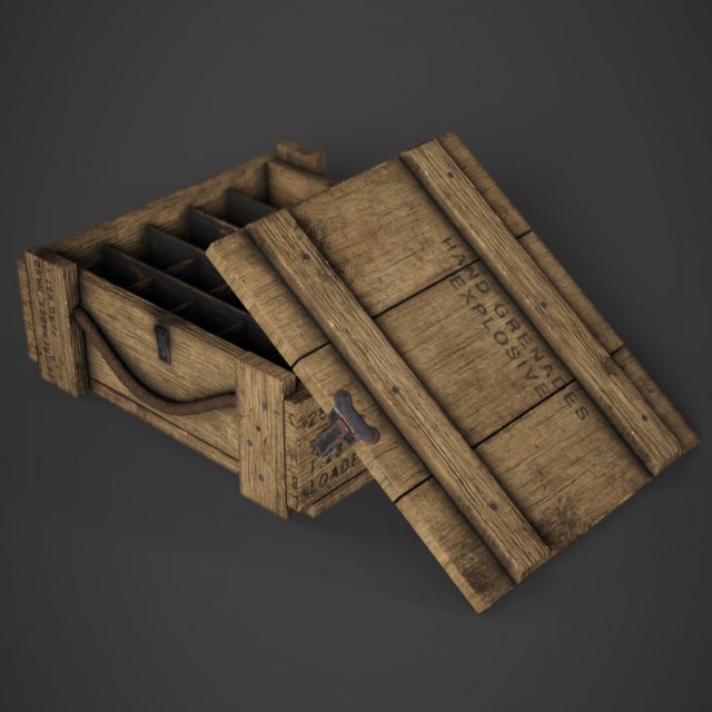 m67 grenade crate 3D Model in Shipping Containers 3DExport