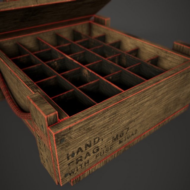 m67 grenade crate 3D Model in Shipping Containers 3DExport