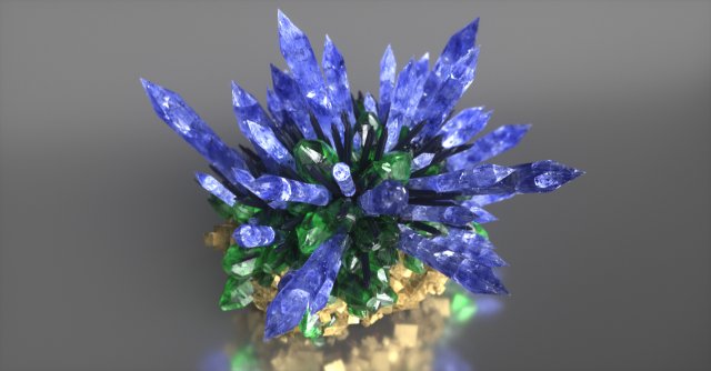 crystal formation free 3D Model in Decoration 3DExport