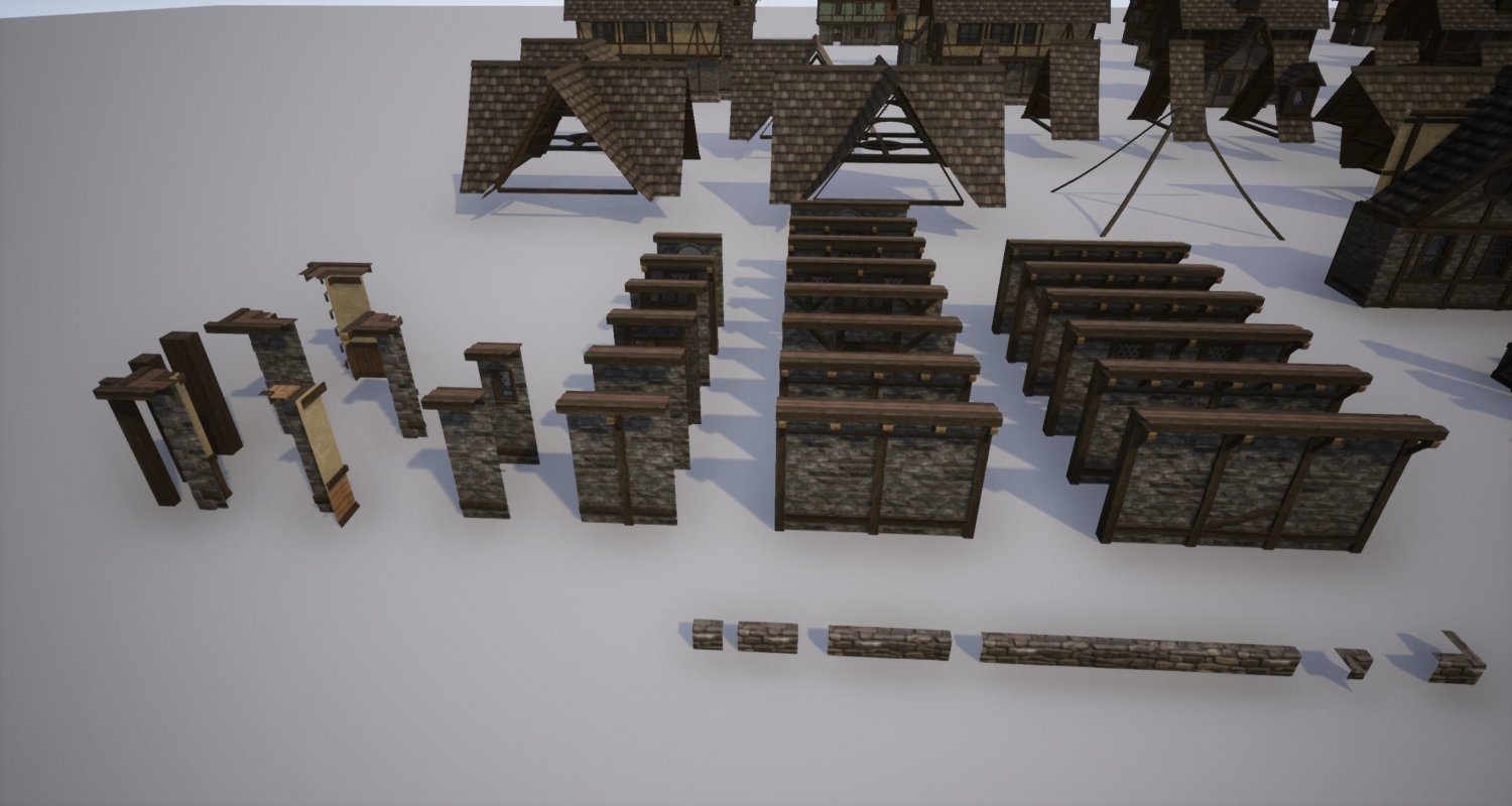 medieval modular pack Model 3D in Serba-serbi 3DExport