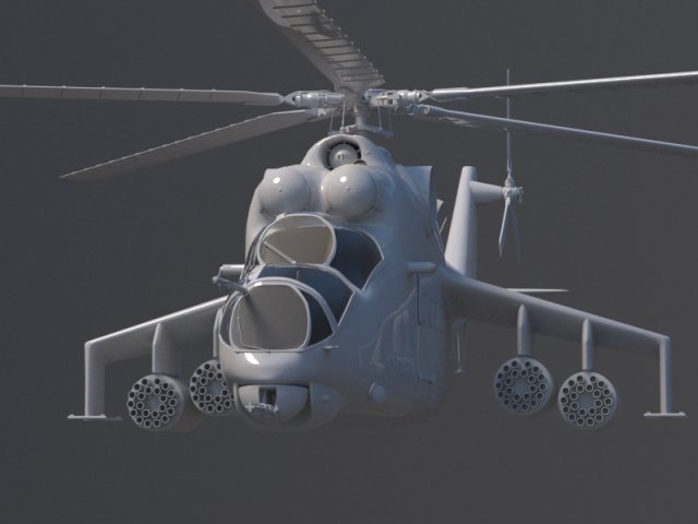 mi-24 3D Model in Helicopter 3DExport