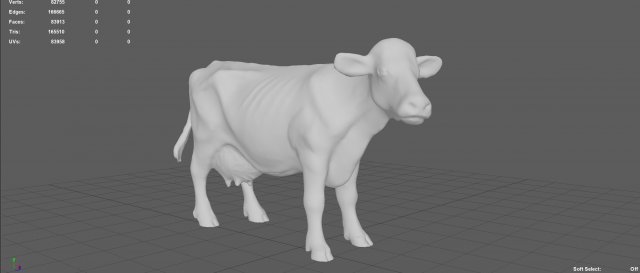 realistic cow 3D Model in Cow 3DExport