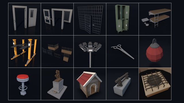 Low Poly City Mega Pack 3D Model in Buildings 3DExport