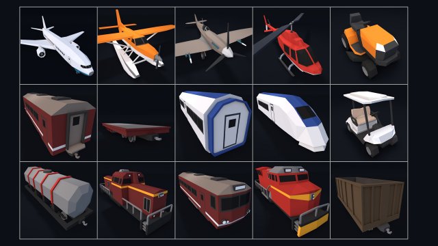 Low Poly City Mega Pack 3D Model in Buildings 3DExport