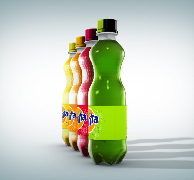 fanta bottles 3D Model in Beverage 3DExport