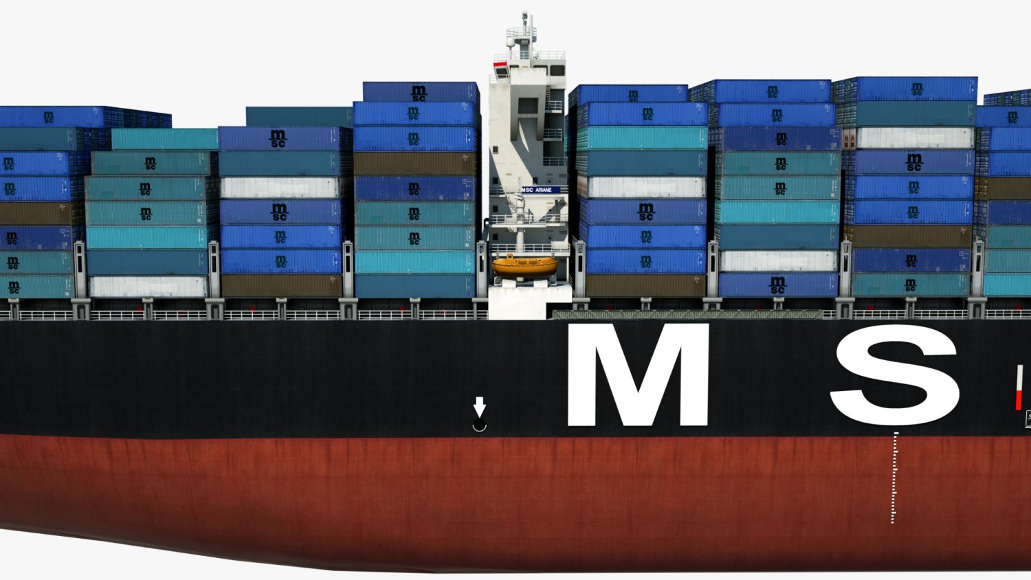 Container ship MSC Ariane 3D Model in Commercial 3DExport