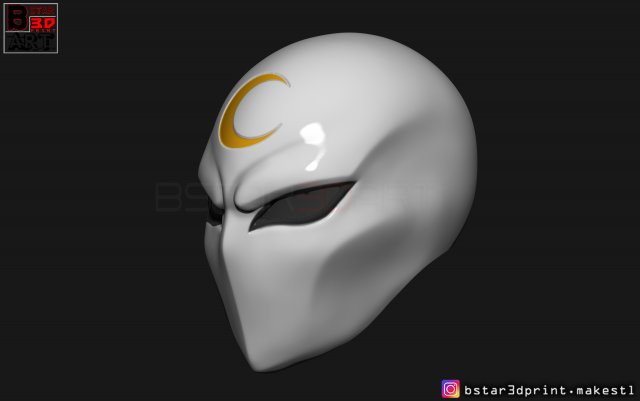 moon knight mask - marvel comic helmet 3d print model 3D Print Model in ...