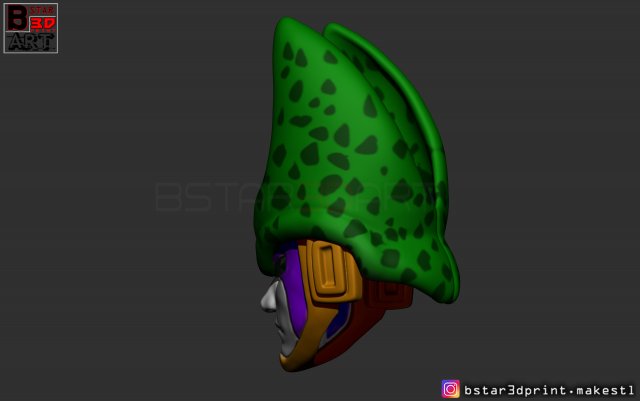 cell mask -dragon ball z cosplay or custom figure 3d print model 3D 打印 ...
