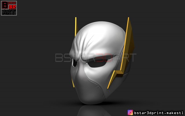 godspeed mask - flash god season 6 - flash cosplay helmet 3d print ...