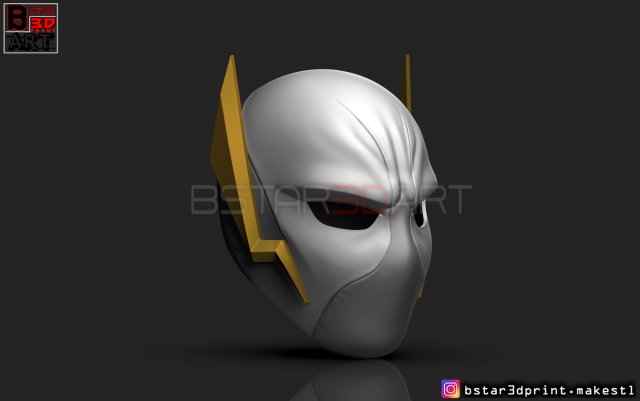 godspeed mask - flash god season 6 - flash cosplay helmet 3d print ...