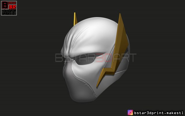 godspeed mask - flash god season 6 - flash cosplay helmet 3d print ...