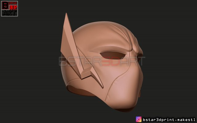 godspeed mask - flash god season 6 - flash cosplay helmet 3d print ...