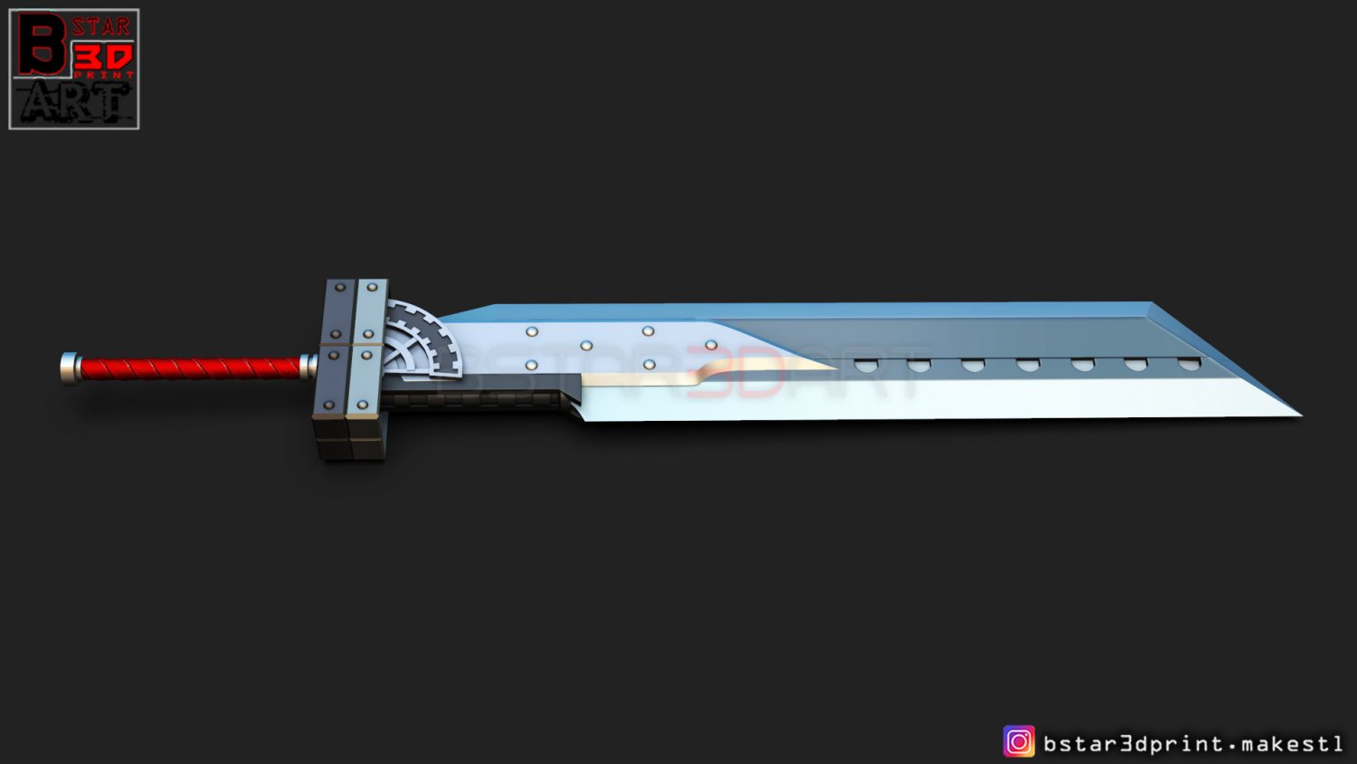 Fusion Sword Cloud - Final Fantasy VII remake 3D print model 3D Model ...