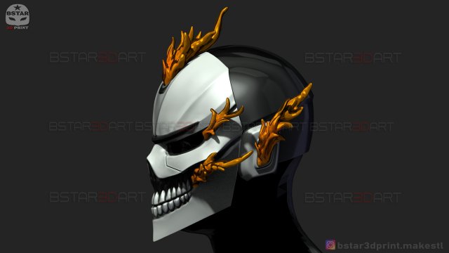 ghost rider helmet - marvel midnight suns 3D Print Model in Toys 3DExport