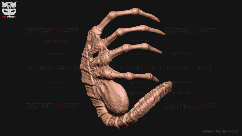 Alien Romulus Facehugger High Quality Mask 3D Print Model in Toys 3DExport