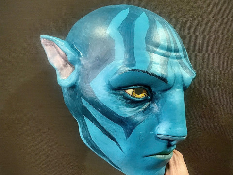 Masker Kepala Jake Sully Dapat Dipakai - Film Avatar 2025 Model Cetak ...