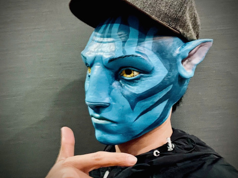 Masker Kepala Jake Sully Dapat Dipakai - Film Avatar 2025 Model Cetak ...