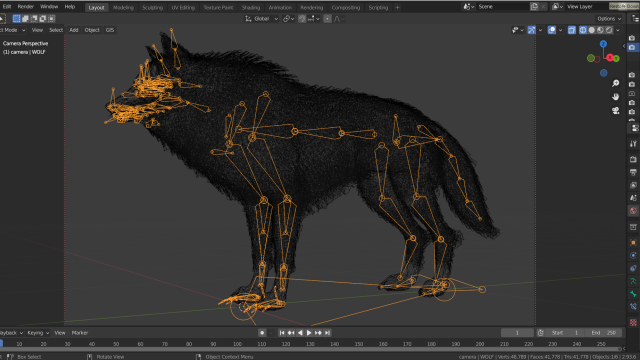 Wolf Realistic with Fur and Rigged 3D Model in Wildlife 3DExport