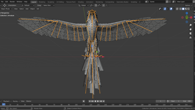 Phoenix Bird Rigged 3D Model in Bird 3DExport