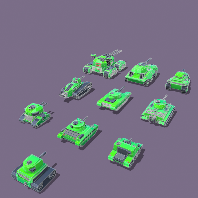stylized tanks pack low-poly 3D Model in Tank 3DExport