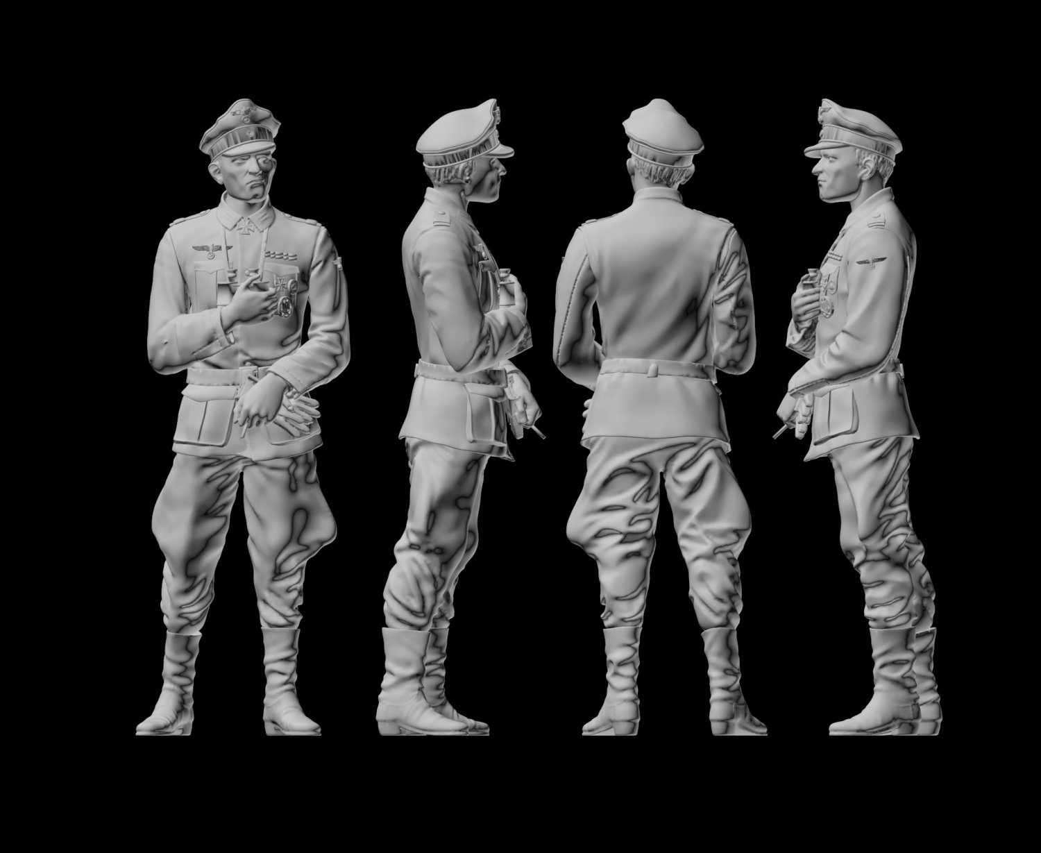 German officer 3D Model in Man 3DExport