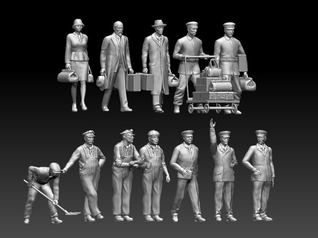 railroad staff 3D Print Model in Figurines 3DExport