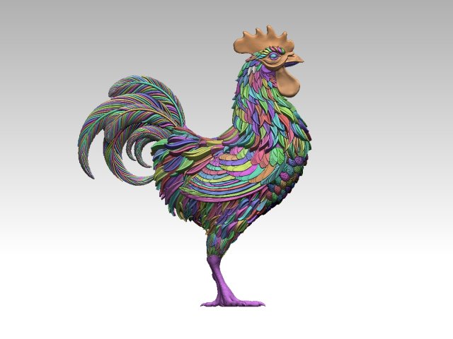 Rooster statue 3D Print Model in Sculpture 3DExport
