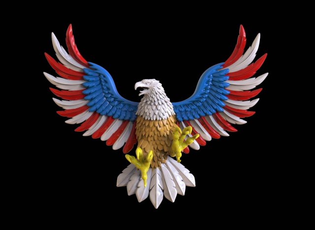 Eagle 3D Print Model in Sculpture 3DExport