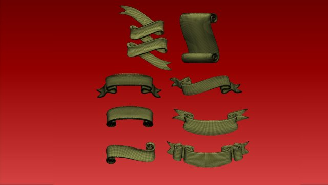 Ribbons 3D Print Model in Sculpture 3DExport