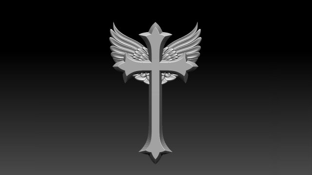 Cross 3D Print Model in Sculpture 3DExport