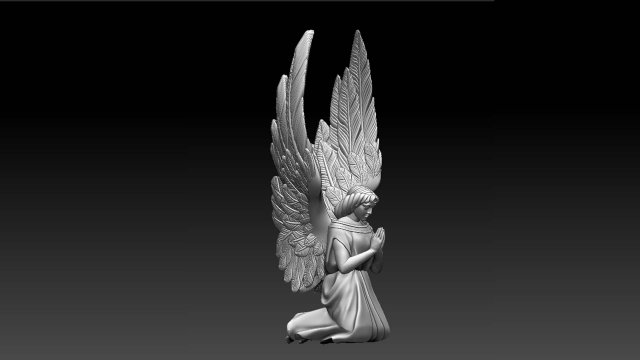 Angel 3D Print Model in Sculpture 3DExport