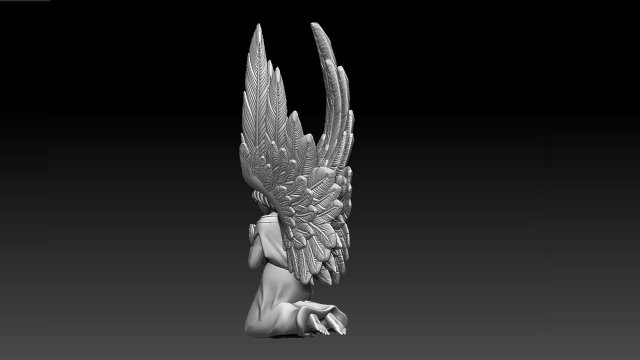 Angel 3D Print Model in Sculpture 3DExport