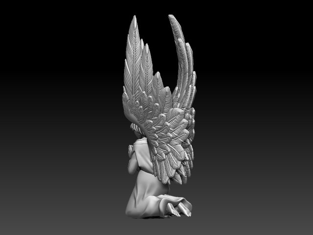 Angel 3D Print Model in Sculpture 3DExport