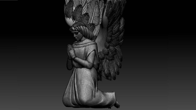 Angel 3D Print Model in Sculpture 3DExport