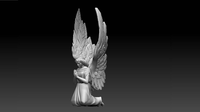 Angel 3D Print Model in Sculpture 3DExport