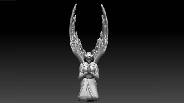 Angel 3D Print Model in Sculpture 3DExport