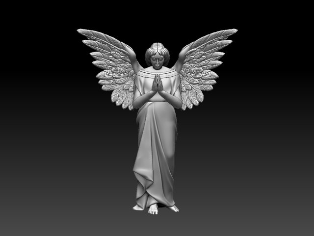 Angel 3D Print Model in Sculpture 3DExport