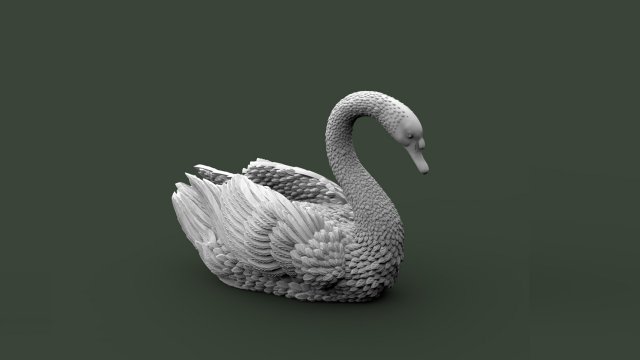SWAN 3D Print Model in Sculpture 3DExport