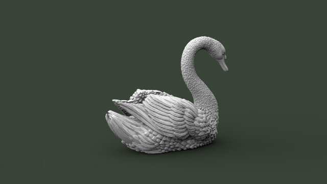 SWAN 3D Print Model in Sculpture 3DExport