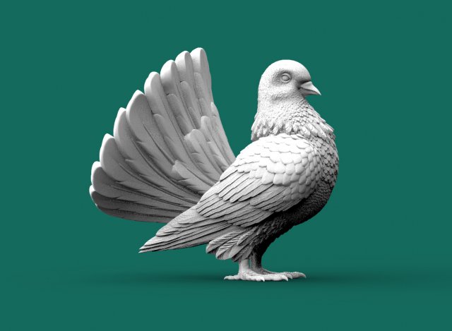 Pigeon 3D Print Model in Sculpture 3DExport