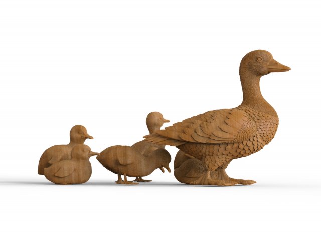 Duckling duck 3D Print Model in Sculpture 3DExport