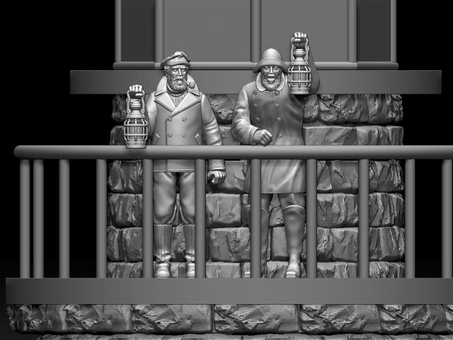 Lighthouse keeper 3D Print Model in Sculpture 3DExport