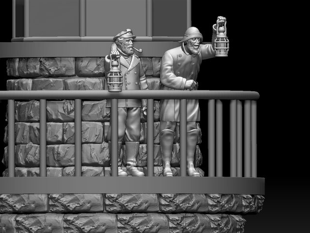 Lighthouse keeper 3D Print Model in Sculpture 3DExport