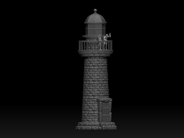 Lighthouse keeper 3D Print Model in Sculpture 3DExport