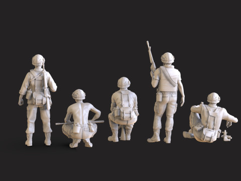 US-Soldaten Vietnamkrieg 116 Maßstab amerikanische Infanteriefiguren 3D ...