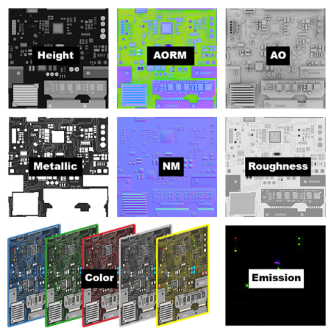 Microchips A02 Free CG Textures in 3D Textures 3DExport