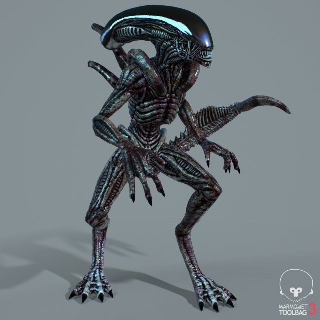 alien xenomorph vr - ar - low-poly 3D Model in Alien 3DExport