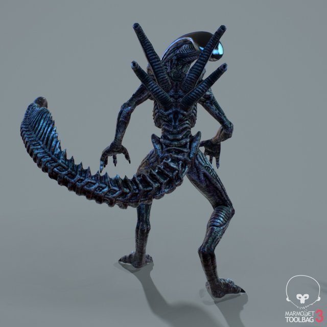 alien xenomorph vr - ar - low-poly 3D-Modell in Alien 3DExport