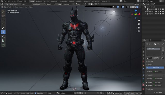 batman beyond fan art 3D Model in Man 3DExport